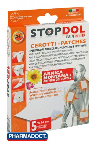 Pharmadoct STOPDOL Náplasti na zmiernenie bolesti 5ks, 9 x 14 cm